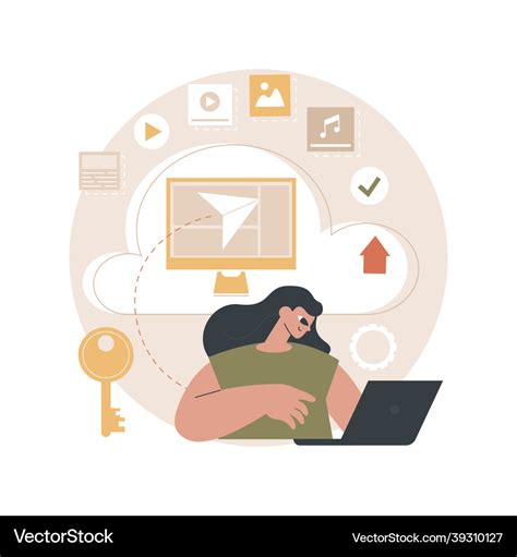 Secure File Sharing Abstract Concept Royalty Free Vector