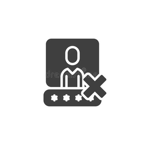 Wrong User Account Password Vector Icon Stock Vector Illustration Of Password Reject 165704904