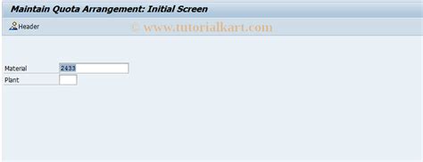 MEQ SAP Tcode Maintain Quota Arrangement