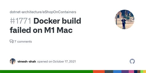 docker build failed on m1 mac · issue 1771 · dotnet architecture
