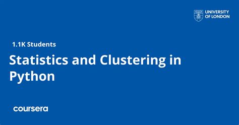 Statistics And Clustering In Python Coursera