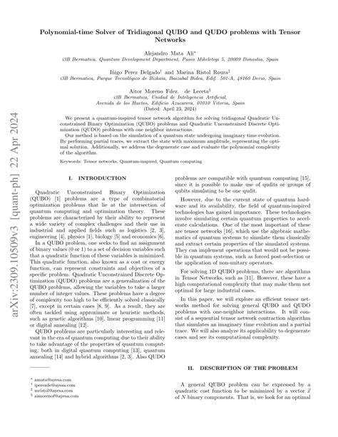 Pdf Polynomial Time Solver Of Tridiagonal Qubo And Qudo Problems With