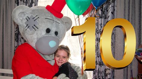 Мишка Тедди поздравил Анастасию с 10 летием в Муроме Youtube
