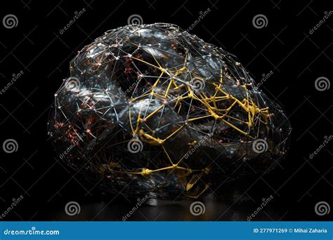 a network of interconnected nodes representing the neural networks of