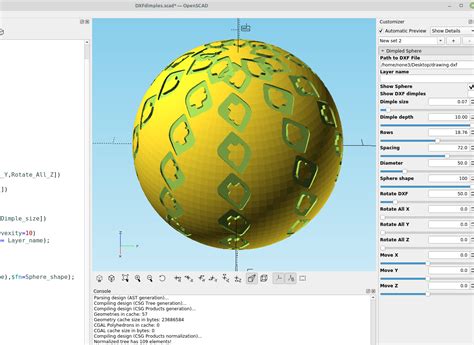 3d Part Design With Inkscapeand Openscad 53 Dxf Dimples