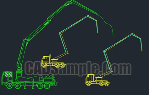 Auto Concrete Pump Cad Block Dwg Cadsample Com Free Dwg Cad File