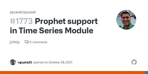 prophet support in time series module · pycaret pycaret · discussion