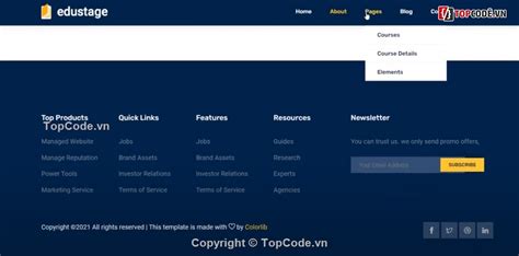 template bootstrap 4 html5 giới thiệu khóa học trực tuyến