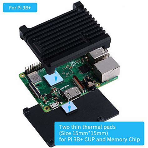 GetUSCart GeeekPi Raspberry Pi 4B Case Raspberry Pi Armor Case