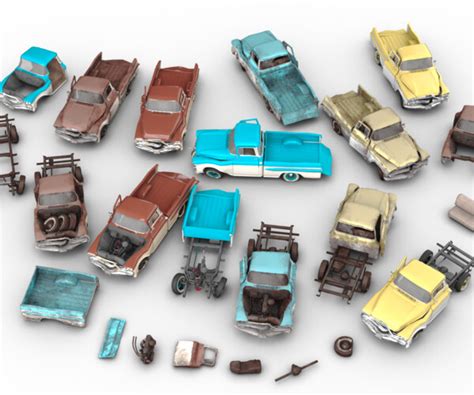 Artstation Crashed Chevrolet Apache 1959 Game Assets