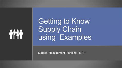 Getting To Know Supply Chain Using Examples Mrp Ppt