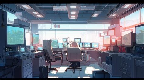 Premium Ai Image There Is A Room With A Lot Of Computers And Monitors Generative Ai