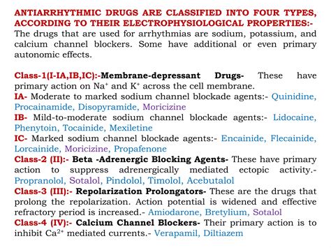 Antiarrhythmic Drugs Drugs Used In Arrhythmia Ppt
