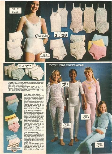 70s Vintage Catalog Girls Panties Underwear Tights Photo Pages Ad