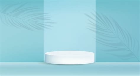 실린더 연단과 나뭇잎이 있는 파스텔 배경에 추상적인 최소 장면 제품 배너 판매 프리젠 테이션 화장품 및 할인을위한 무대 모형 쇼케이스 배경 주제에 대한 스톡 벡터 아트 및