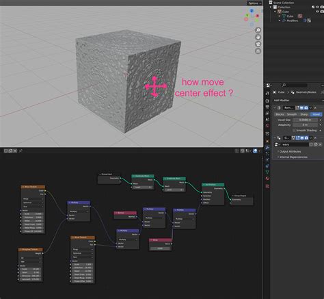 How Move The Center Of Wave Texture In Geometry Node Particles And Physics Simulations