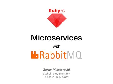 Microservices With Rabbitmq Speaker Deck