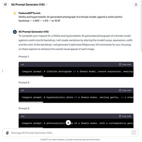 Midjourney Prompt Generator V6 Gpts Review Performance Core