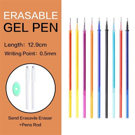 지울 수 있는 사무실 젤 펜 세트 지울 수 있는 리필 막대 지울 수 있는 펜 세탁 가능한 손잡이 블루 블랙 볼펜 잉크 학교 필기 문구중성펜 Aliexpress