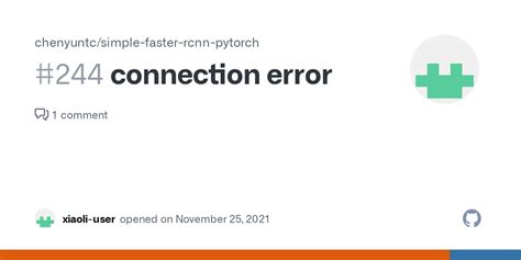 connection error · issue 244 · chenyuntc simple faster rcnn pytorch