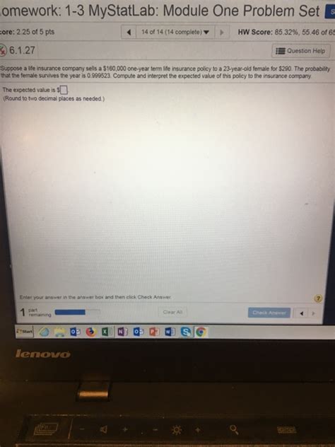 solved lomework 1 3 mystatlab module one problem set s