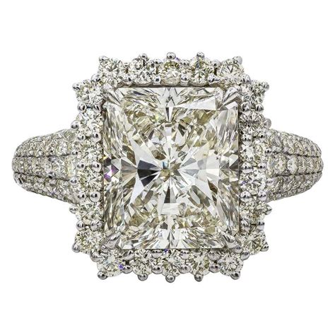 501 Carat Gia Rectangular Radiant Diamond Engagement Ring At 1stdibs