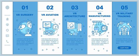Virtual Reality Applying Onboarding Mobile Web Pages Vector Template Vr Surgery Aviation