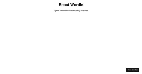React Wordle Codesandbox