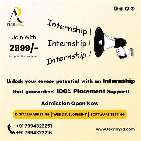 Tech Ayra On Linkedin Internships Internshipprogram Jobplacement