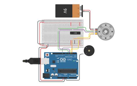 Circuit Design Auto Controlled Stepper Motor Tinkercad