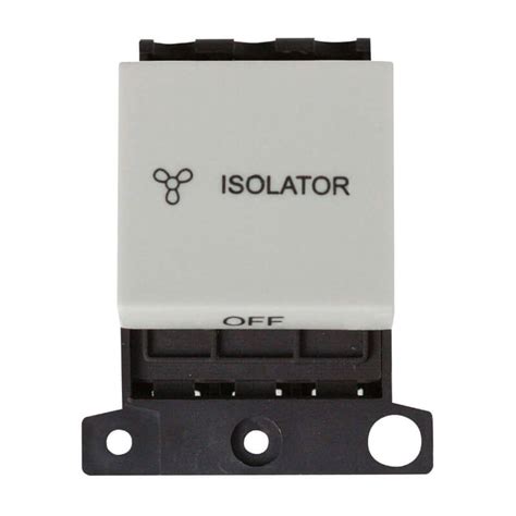 Scolmore Click MiniGrid 10A 3 Pole Fan Isolation Switch Module Click White DTR Electrical