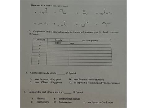 Solved Accurately describe the formula and functional groups | Chegg.com