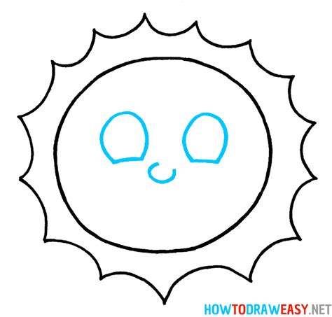 How To Draw A Cartoon Sun How To Draw Easy