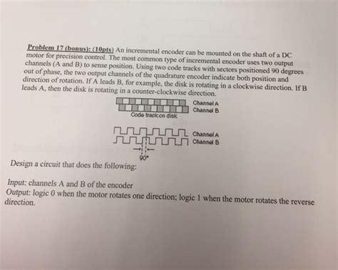 solved problem 17 bonus 10pts an incremental encoder