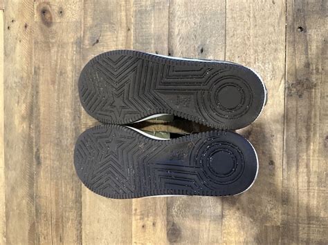 Size 6 A Bathing Ape Bapesta Low Kaws Chomper Green … Gem