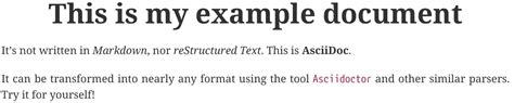 try asciidoc instead of markdown