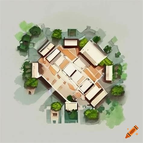 Ground Floor Plan For Landscape Based Civic Center Architecture On Craiyon