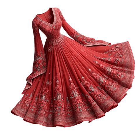 3d Red Color Dress In Modern Design For Bridal 3d Red Color Dress In