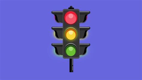 Animated Traffic Light Concept Full Length Animation Illustration