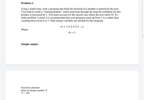 Solved Problem 2 Using A While Loop Write A Program That