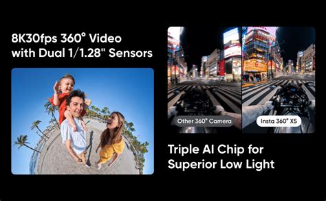 Insta360 X5 Standard Bundle 8k 360 Degree Action Camera With Triple Ai Power And Replaceable
