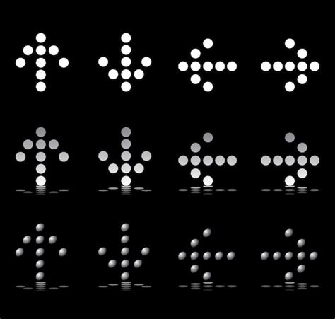 Premium Vector A Series Of Dots Arrows On Black