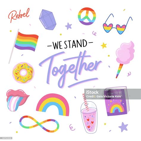 Lgbtq 자부심 은 평등 기호와 사랑스러운 타이포그래피가 있는 프린트입니다 벡터 손으로 그린 그림과 레터링 Lgbt 프라이드의