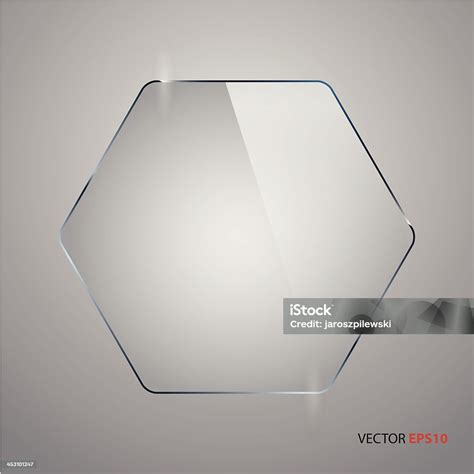 Hexagonal Glass Frame Stock Illustration Download Image Now Hexagon