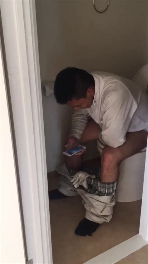 Japanese Guy Caught On The Toilet