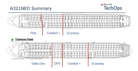 Delta A321neo Seat Maps Featuring Deltaone R Delta