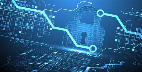 데이터 보안은 사이버 데이터 또는 정보 개인 정보 보호 아이디어를 보여줍니다 색상 추상적 인터넷 기술 가상현실에 대한 스톡 벡터