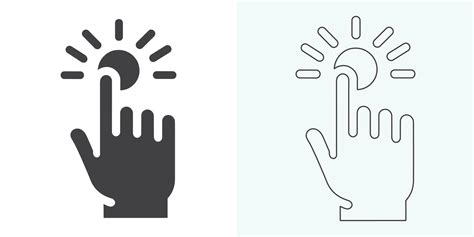 Hand Click Icon Set Pointer Icon Vectors Hand Cursor Icon Click Pointer Icon Vector Hand