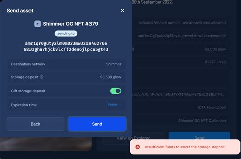 [bug report] unable to send nft · issue 6205 · iotaledger firefly