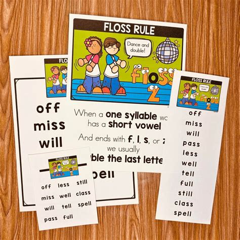 Floss Rule Word Lists Sight Words By Phonics Skills Simply Kinder Plus